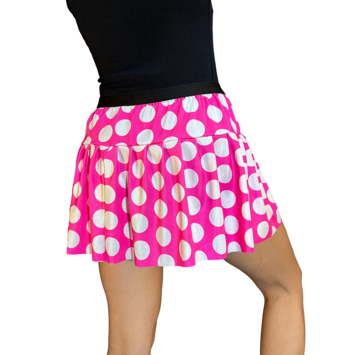 Pink Polka Dot Mrs Minnie Mouse Running Skirt– Rock City Skirts